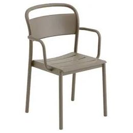 muuto Linear Steel Armlehnstuhl, taupe