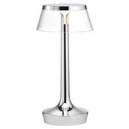 Flos Bon Jour Unplugged Tischleuchte Chrome Transparent