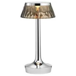 Flos Bon Jour Unplugged Tischleuchte Chrome Fum&eacute;e