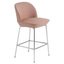muuto Oslo Barhocker, h&ouml;he 65 cm, twill weave 530 / chrome