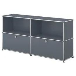 USM Haller Sideboard mit 2 Klappt&uuml;ren mittelgrau