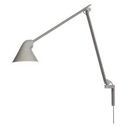 Louis Poulsen NJP Wandleuchte Langer arm Mit Schnur, ohne wall box LED 3000K 10W Light aluminium grey