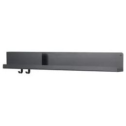 muuto Folded Wandregal, 96 x 13 cm, schwarz