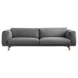 muuto Rest Sofa 3-Sitzer, hallingdal 153 / eiche natur