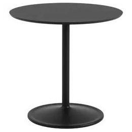muuto Soft Cafe Tisch, &Oslash; 75 cm, schwarz nanolaminat / schwarz