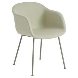 muuto Fiber Armchair, tube base, balder 912 / dusty green