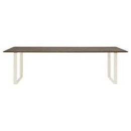 muuto 70/70 Tisch, 255 x 108 cm, eiche massiv ger&auml;uchert / sand