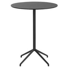 muuto Still Cafe Bar-/Tresentisch, &Oslash; 75 cm, schwarz nanolaminat / schwarz