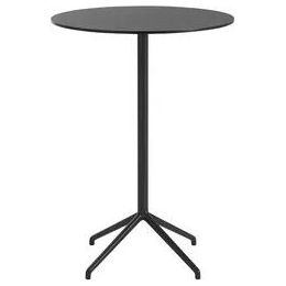 muuto Still Cafe Stehtisch, &Oslash; 75 cm, schwarz nanolaminat / schwarz
