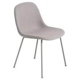 muuto Fiber Side Chair, tube base, twill weave 620 / grau
