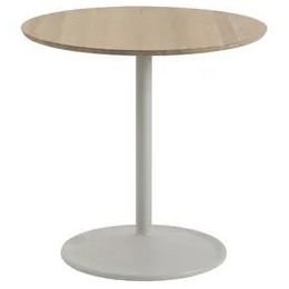 muuto Soft Cafe Tisch, &Oslash; 75 cm, eiche massiv / grau