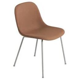 muuto Fiber Side Chair, tube base, remix 452 / grau