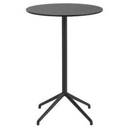 muuto Still Cafe Bar-/Tresentisch, &Oslash; 65 cm, schwarz nanolaminat / schwarz