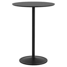 muuto Soft Cafe Stehtisch, &Oslash; 75 cm, schwarz nanolaminat / schwarz