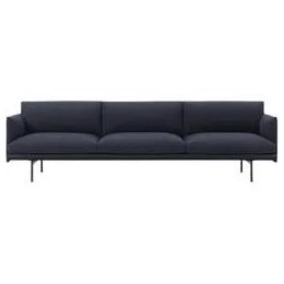 muuto Outline Sofa 3,5-Sitzer, vidar 554 / schwarz