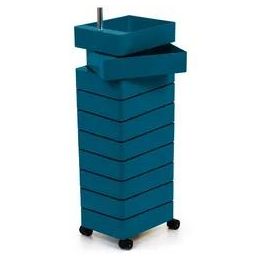 Magis 360&deg; Rollcontainer mit 10 F&auml;cher, blau