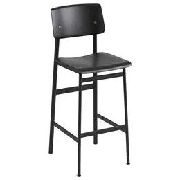 muuto Loft Barhocker, h&ouml;he 75 cm, schwarz