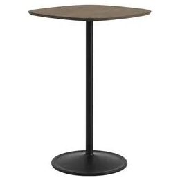muuto Soft Cafe Stehtisch, 70 x 70 cm, eiche dunkel ge&ouml;lt / schwarz