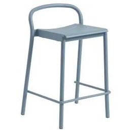 muuto Linear Steel Barhocker, h&ouml;he 65 cm, pale blue
