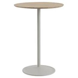 muuto Soft Cafe Stehtisch, &Oslash; 75 cm, eiche massiv / grau