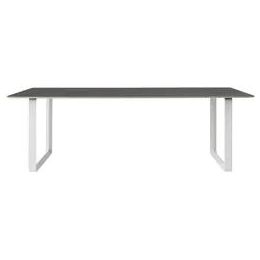 muuto 70/70 Tisch, 225 x 90 cm, schwarz laminat / wei&szlig;