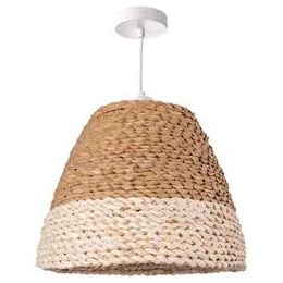 Paco Home Pendelleuchte "Basto", wei&szlig;, 1, &Oslash; 34cm H: 29cm, Leuchten, Deckenlampe LED Wohnzimmer Und Schlafzimmer, Gras, Deko E27, Pendelleuchte