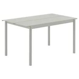 muuto Linear Steel Gartentisch, 140 x 75 cm, grau