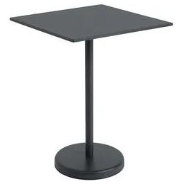 muuto Linear Steel Tisch, 70 x 70 cm, h&ouml;he 95 cm, anthrazit black