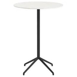 muuto Still Cafe Stehtisch, &Oslash; 75 cm, wei&szlig; nanolaminat / schwarz
