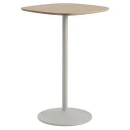 muuto Soft Cafe Stehtisch, 70 x 70 cm, eiche massiv / grau