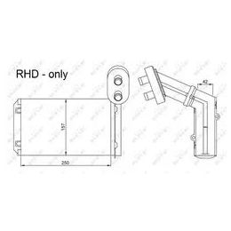 NRF W&auml;rmetauscher, Innenraumheizung 54253 f&uuml;r FORD VW SEAT