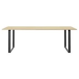 muuto 70/70 Tisch, 225 x 90 cm, eiche massiv / schwarz