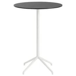 muuto Still Cafe Stehtisch, &Oslash; 75 cm, schwarz nanolaminat / wei&szlig;