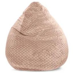 Sitzsack MAGMA HEIMTEX "BeanBag MINK XXL", beige (natur), B:130cm, Bezug: 60% Polyacryl, 40% Polyester, Sitzs&auml;cke, Sitzsack