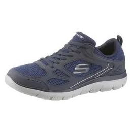 Sneaker Skechers "Summits-South Rim", Herren, Gr. 41, blau, Leder, Textil, Schuhe Sneaker, Freizeitschuh, Halbschuh, Schn&uuml;rschuh im modernen Materialmix, Topseller