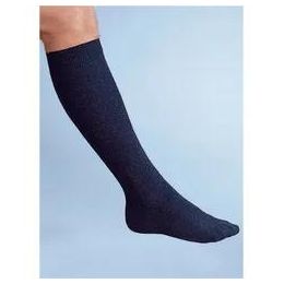 Kniestr&uuml;mpfe Rogo, Damen, Gr. 3/43, blau (marine), 87% Baumwolle, 12% Polyamid, 1% Elasthan, Socken Kniestr&uuml;mpfe