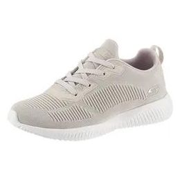 Sneaker Skechers "Bobs Squad - Tough Talk", Damen, Gr. 40, beige (natur), Synthetik, Textil, Schuhe Sneaker, Freizeitschuh, Halbschuh, Schn&uuml;rschuh mit Skech-Knit, Topseller