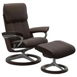 Relaxsessel stressless "Admiral", braun (braun batick), B:93cm H:103cm T:79cm, Leder BATICK: BATICK ist ein leicht korrigiertes, durchgef&auml;rbtes und genarbtes M&ouml;belleder, bei dem die meisten Unebenheiten und Spuren in der Regel entfernt wurden., Sessel, Relaxsessel, mit Signature Base, Gr&ouml;&szlig;e M & L, Gestell Wenge