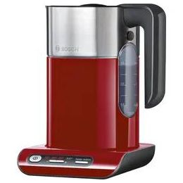 Bosch Wasserkocher "Styline TWK8614P, Abschaltautom., &Uuml;berhitzungsschutz, Temperaturwahl", rot (deep rot, schwarz grau), B:17,5cm H:26,3cm T:21cm, Wasserkocher, Warmhaltefunktion, rot