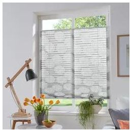 Plissee OTTO HOME "BELUM" Gr. 5, grau (hellgrau), B:80cm H:130cm, Obermaterial: 70% Baumwolle, 30% Polyester, Plissees, im Fixma&szlig;, Ausbrenner, Kreise, Blumen, Klemmtr&auml;ger
