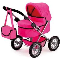 BAYER DESIGN Puppenwagen BAYER "Trendy, pink", pink, Puppenwagen, KinderB:39cm H:68cm T:68cm, Kunststoff, Metall, Stoff, mit Wickeltasche, B:39cm H:68cm T:68cm