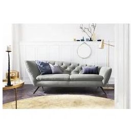 Recamiere Home Affaire "Beatrice, bequem und zeitlos elegant, Breite 223cm", silber, B:223cm H:84cm T:95cm, Samtoptik (100 Polyester), Sofas, Recamiere, Recamiere links oder rechts, passend zur "Beatrice"-Serie