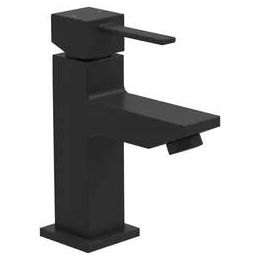 Waschtischarmatur Welltime "Trento, Wasserhahn", schwarz, B:5cm H:15,6cm T:14,7cm, Messing, Armaturen, wassersparende Eco-Click-Funkt,inkl. Pop-Up