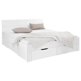 Bett Rauch "Einzelbett Doppelbett Stauraum FLEXX Breiten 90/140/180 cm", wei&szlig;, B:185cm H:90cm L:209cm, Betten, Bett, Einzelbett Doppelbett Stauraum FLEXX Breiten 90/140/180 cm