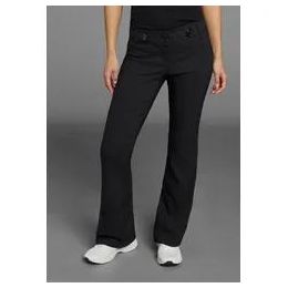 Anzughose Melrose, Damen, Gr. 38, N-Gr, schwarz, Web, Obermaterial: 71% Polyester, 25% Viskose, 4% Elasthan, unifarben, ausgestellt lang, Hosen Anzughose, in Bootcut-Form, Topseller