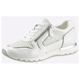 Sneaker Caprice, Damen, Gr. 38, wei&szlig;, Lederimitat, Mesh, Veloursleder, Schuhe Sneaker