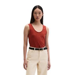 Marc O'Polo T-Shirt MARC O'POLO "aus Slub-Jersey", Damen, Gr. L, tall poppy, Obermaterial: 100% Baumwolle, unifarben, regular fit, normaler Saum, Shirts T-Shirt