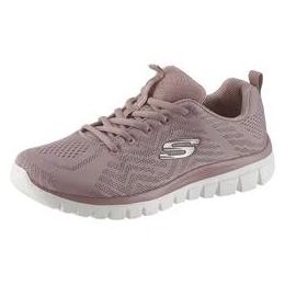 Sneaker Skechers "Graceful - Get Connected", Damen, Gr. 41, beige (lavendel), Textil, Schuhe Sneaker, Freizeitschuh, Halbschuh, Schn&uuml;rschuh f&uuml;r die Maschinenw&auml;sche geeignet, Topseller