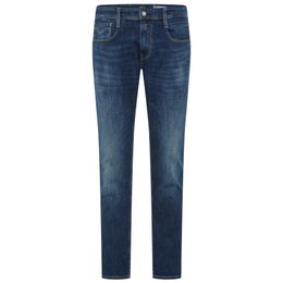 Slim-fit-Jeans Replay "Anbass", Herren, Gr. 30, L&auml;nge 32, dunkelblau 560, Denim/Jeans, Obermaterial: 98% Baumwolle, 2% Elasthan, slim fit normal, Jeans Slim-fit-Jeans