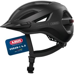 Fahrradhelm Abus "URBAN-I 4.0" Gr. L, schwarz (velvet schwarz), Helme, L/906 Kopfumfang: 57cm - 61cm